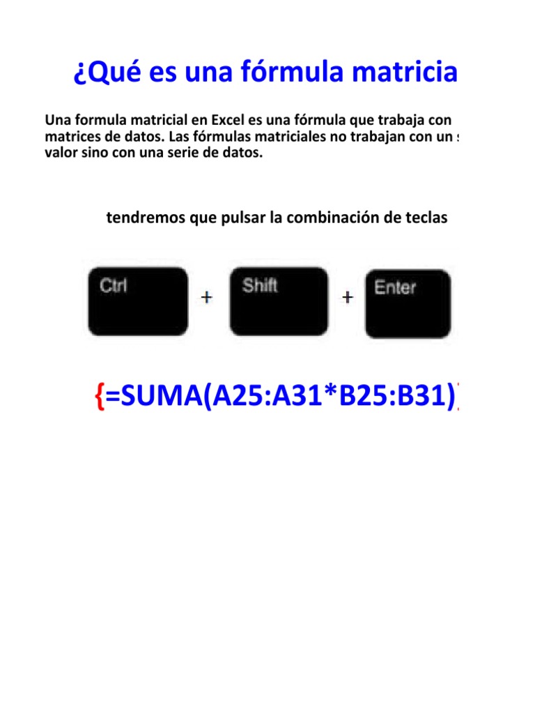 Formulas Matriciales | PDF | Informática | Desarrollo de software