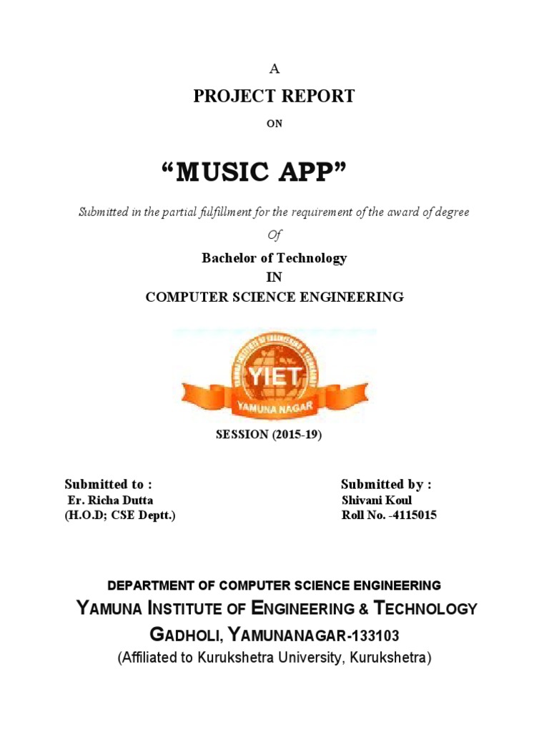 Project On Music | PDF | Computing | Cognition