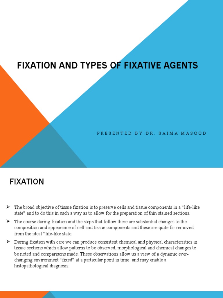 Types and Importance of Fixative Agents | PDF | Fixation (Histology ...