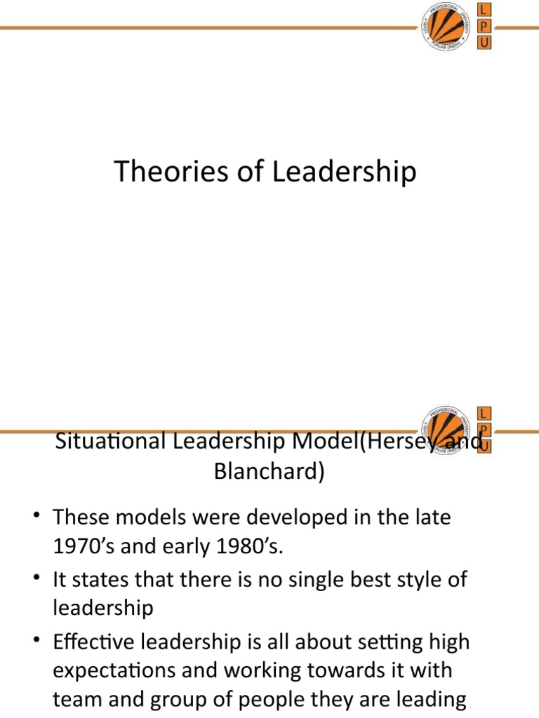 Theories of Leadership | PDF | Leadership | Transformational Leadership