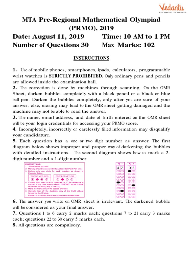 Math Olympiad Exam Guide | PDF | Elementary Mathematics | Number Theory