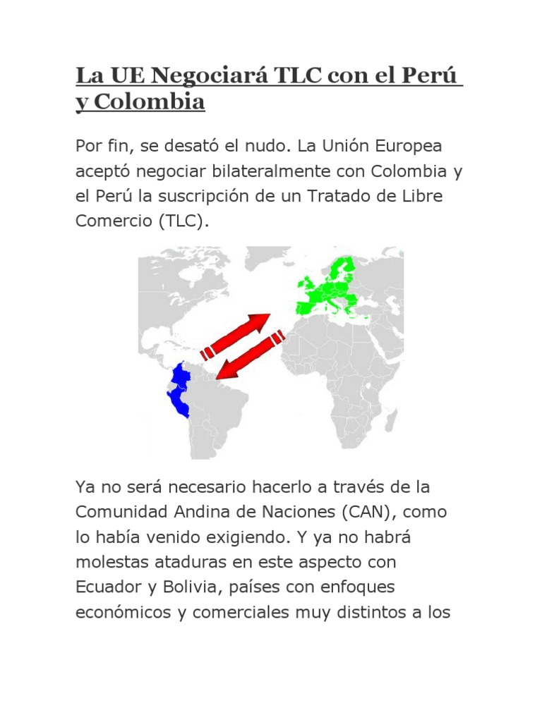 Perú y Colombia: TLC con la UE | PDF | Unión Europea | Perú