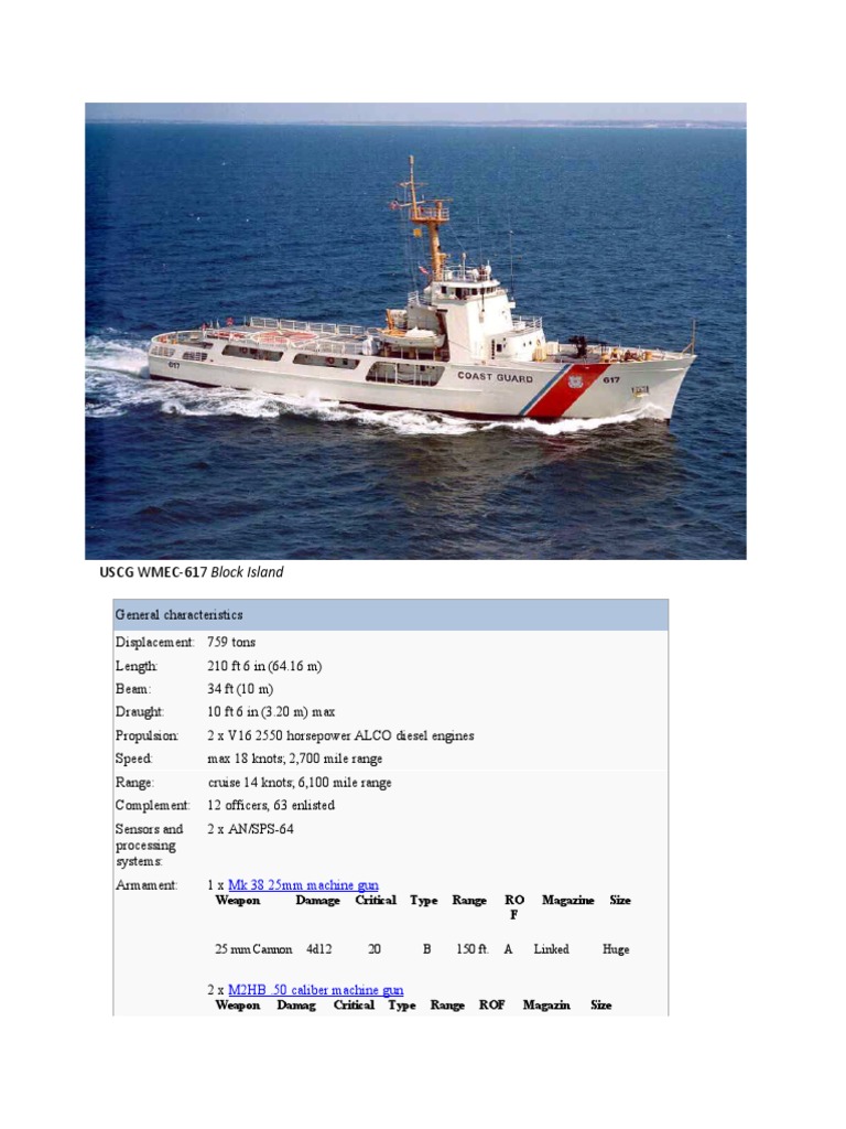 Overview of Coast Guard Cutter Reliance | PDF | Marine Propulsion ...