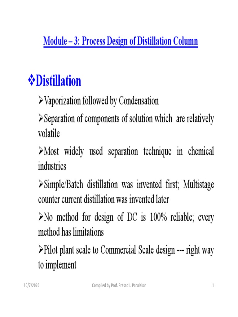 Distillation | PDF | Distillation | Unit Operations