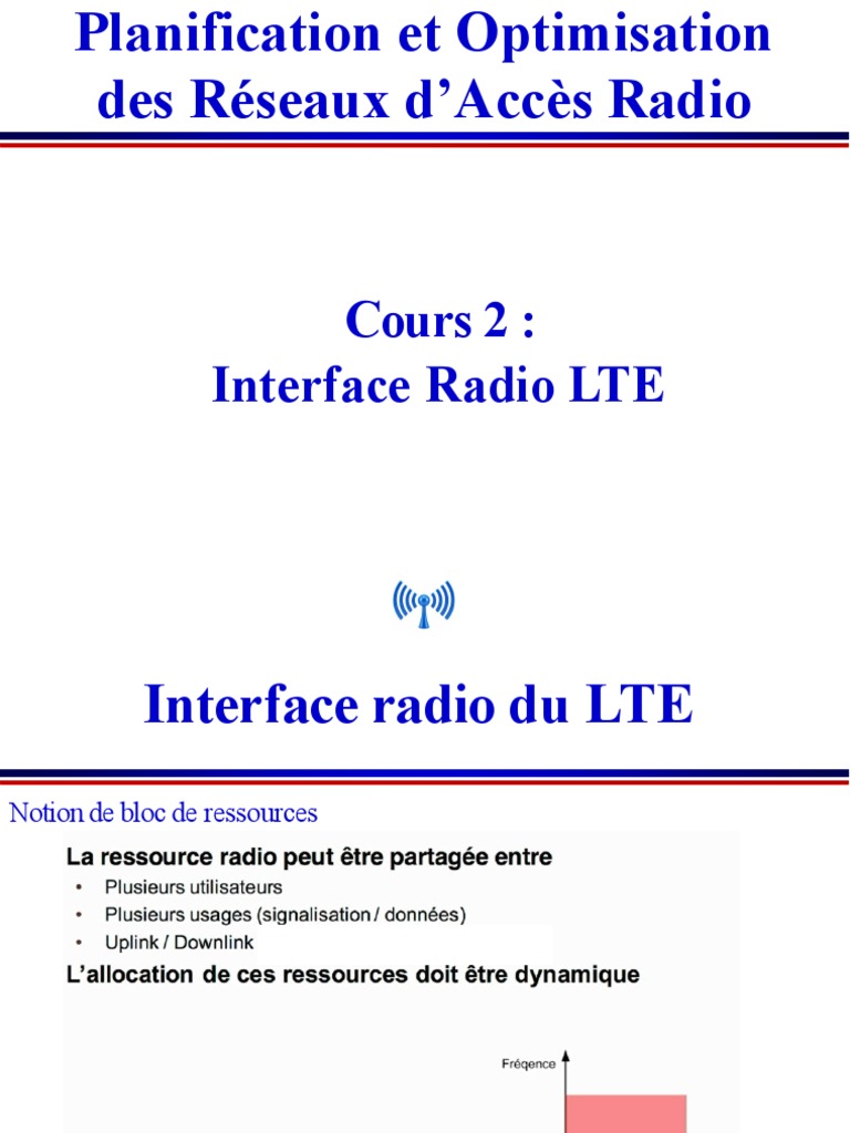 Cours2 Interface Radio LTE Last 2021 | PDF | MIMO | Détection et ...