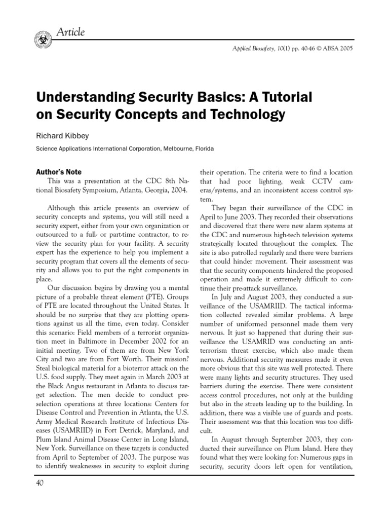 Understanding Security Basics | PDF | Security Alarm | Closed Circuit ...