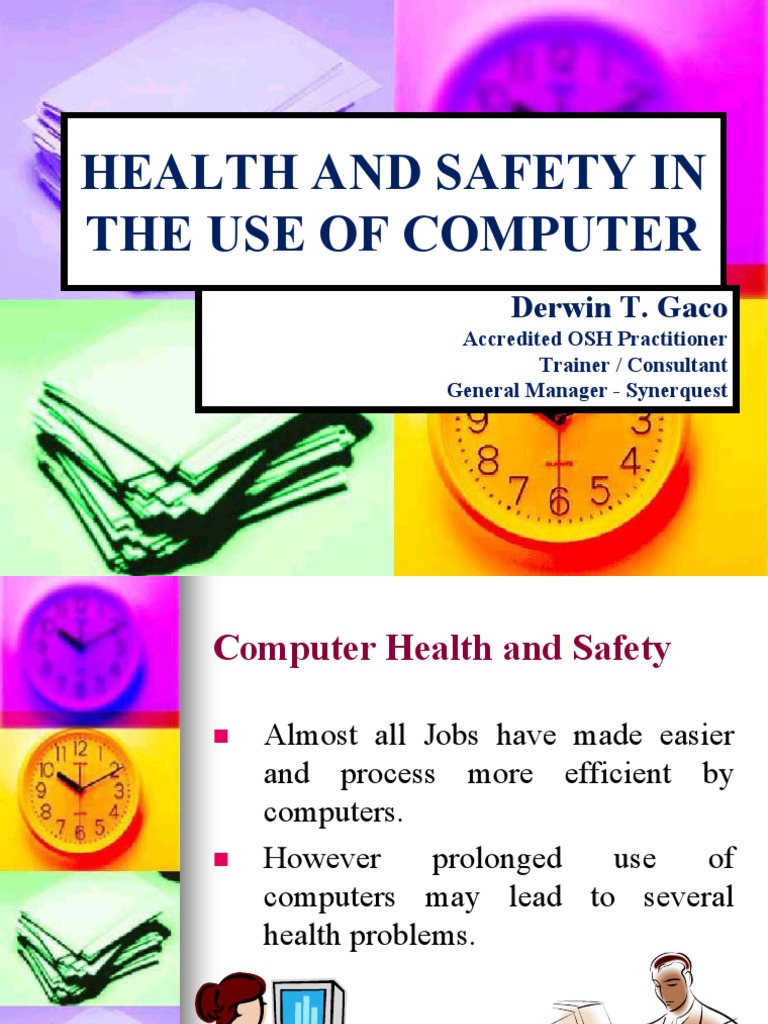 6 Health & Safety in The Use of Computer | PDF | Chair