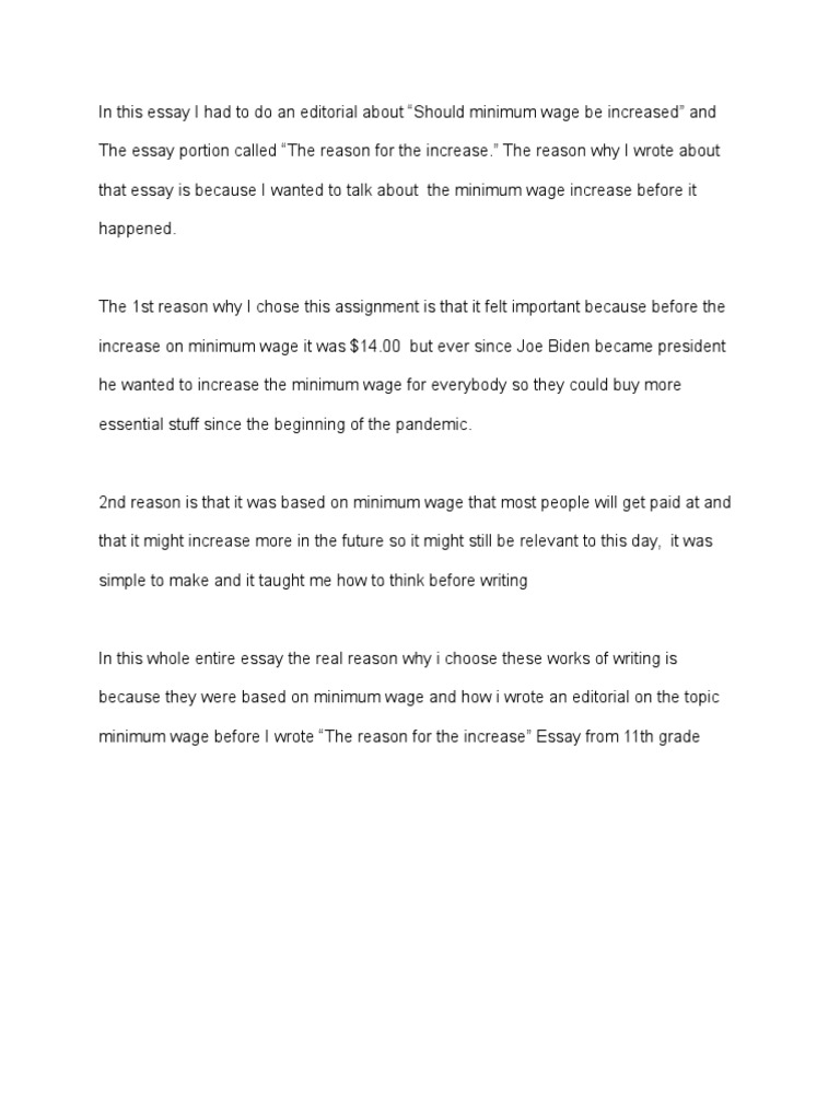 11th Grade Best Work Reflective Essay | PDF | Social Science | Self ...