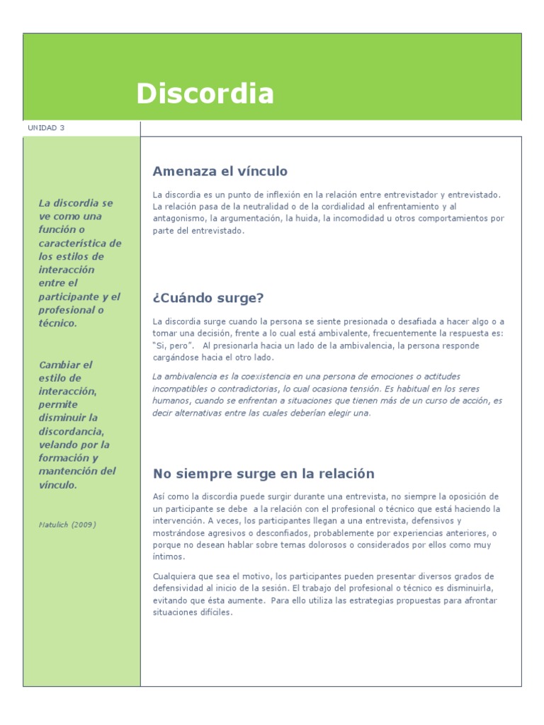 Entendiendo la Discordia en Entrevistas | PDF | Relaciones personales ...