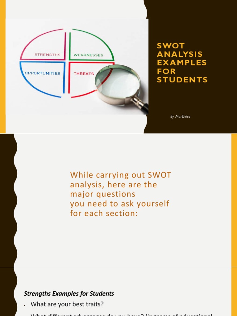 Student SWOT Analysis Guide | PDF