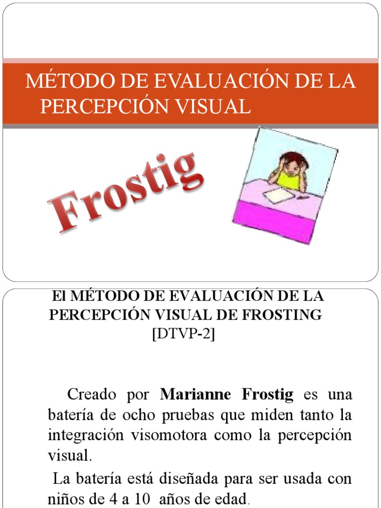 Presentacion Del Test Frostig | PDF | Percepción | Evaluación