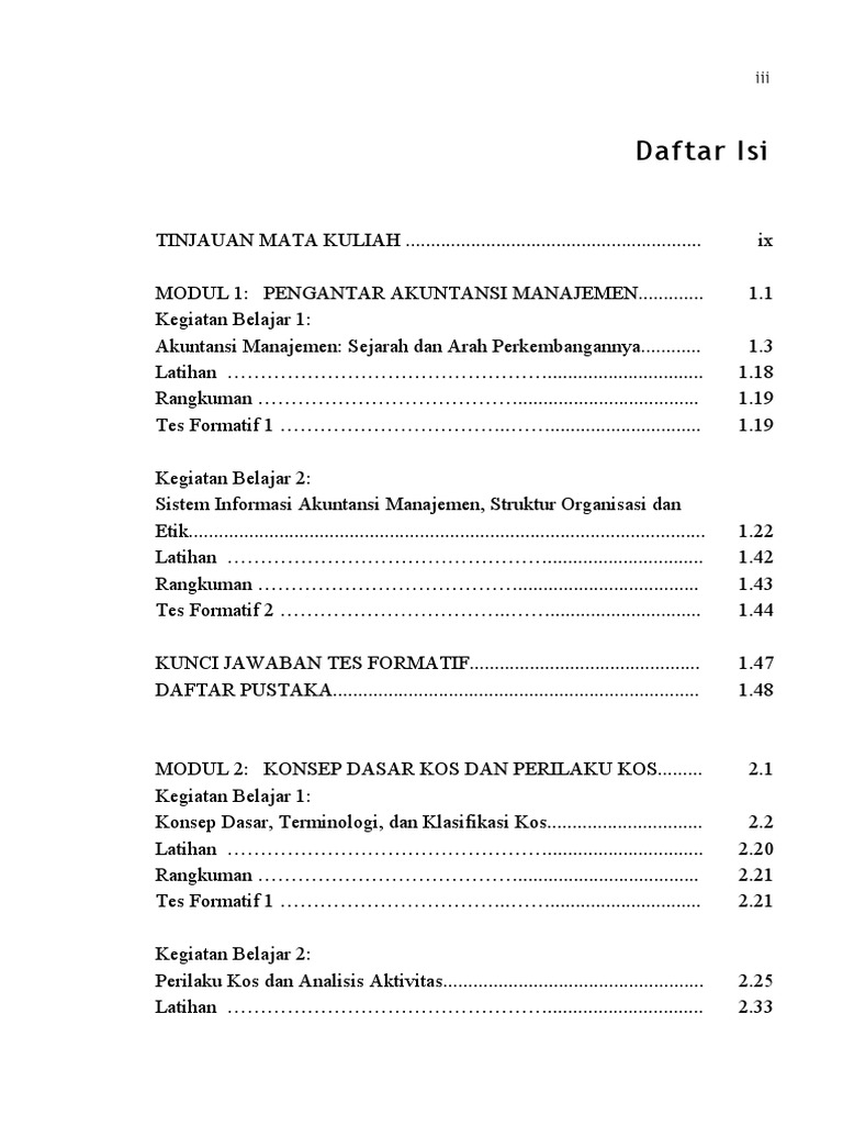 Akuntansi Manajemen Ed3 EKMA4314 | PDF