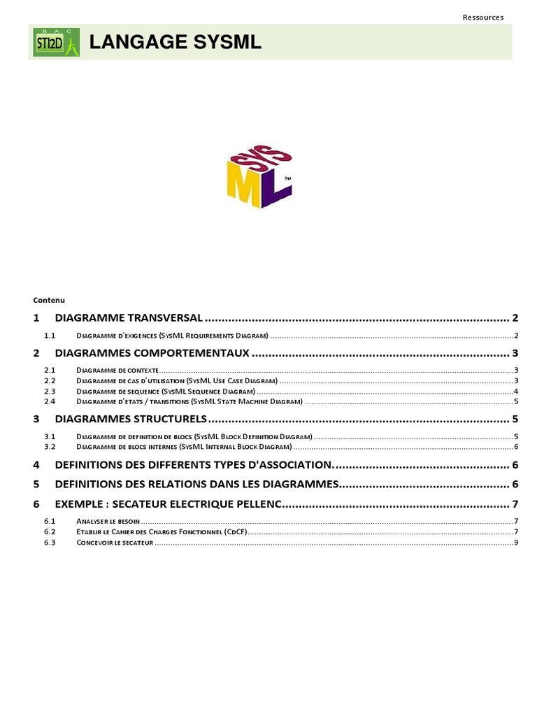 Introduction au langage SysML | PDF | Cas d'utilisation | Science des systèmes