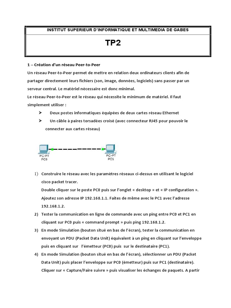 TP 2 1 | PDF | Matériel informatique | Protocoles Internet