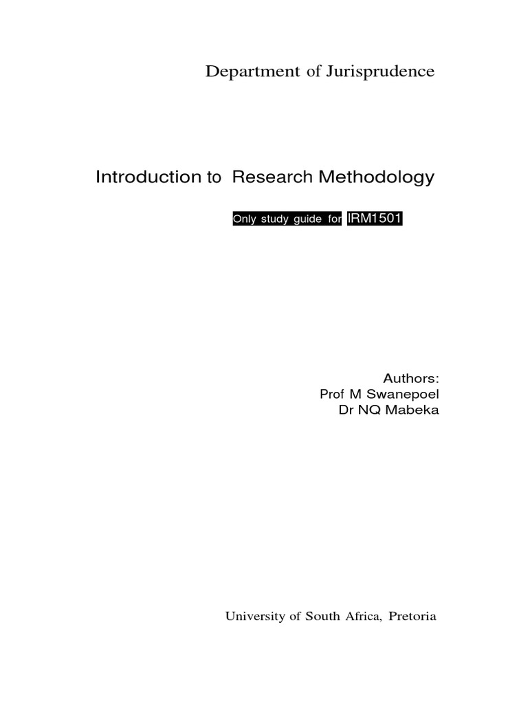 Irm1501 Study Guide | PDF | Scientific Method | Science