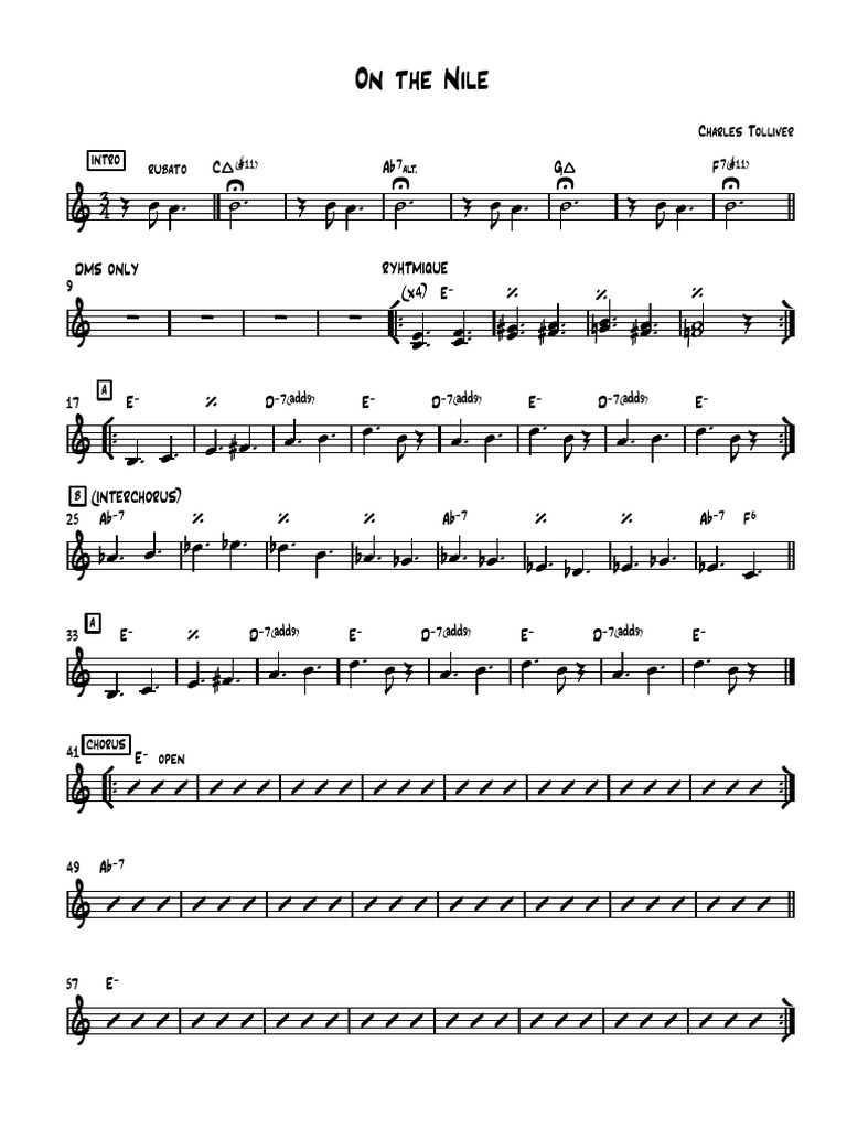 On The Nile - Charles Tolliver (Lead Sheet) | PDF