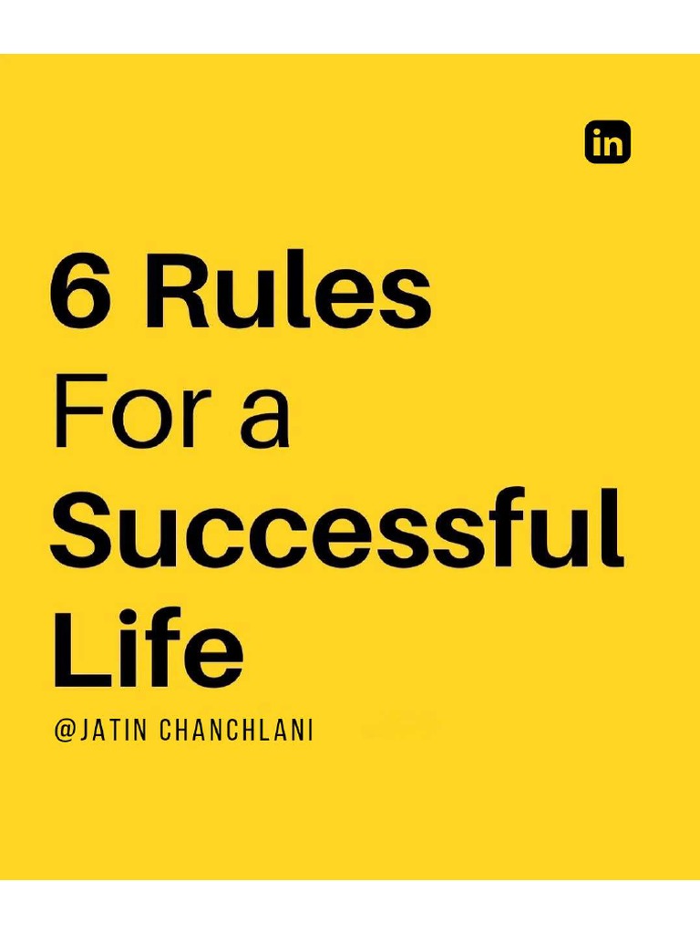 6 Rules For A Successful Life | PDF