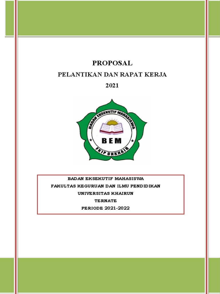 Proposal Pelantikan Bem | PDF