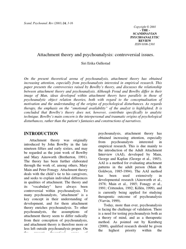 Attachment Theory | PDF