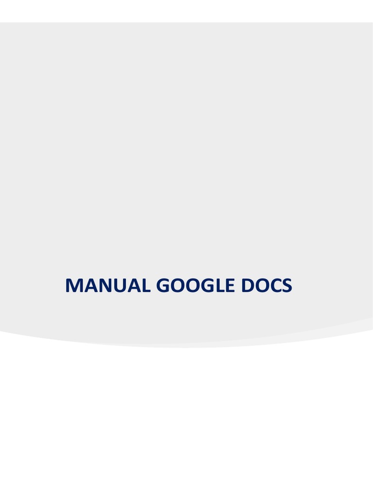 Manual Google Docs | PDF | Red mundial | Internet y web