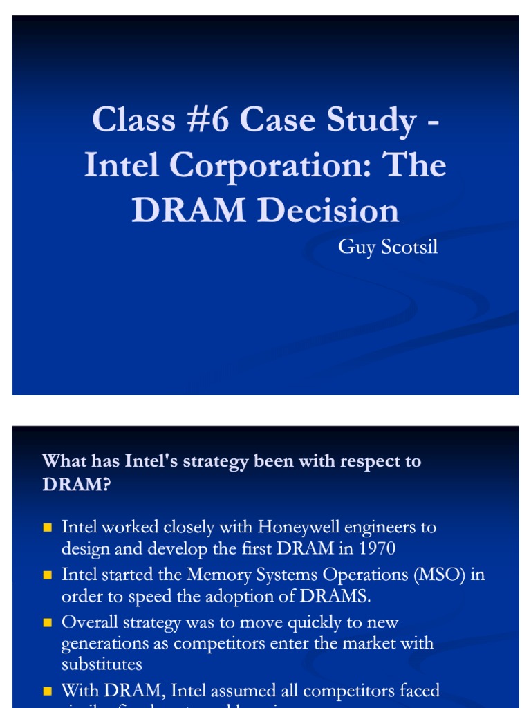 Intel DRAM Case Study Presentation | PDF