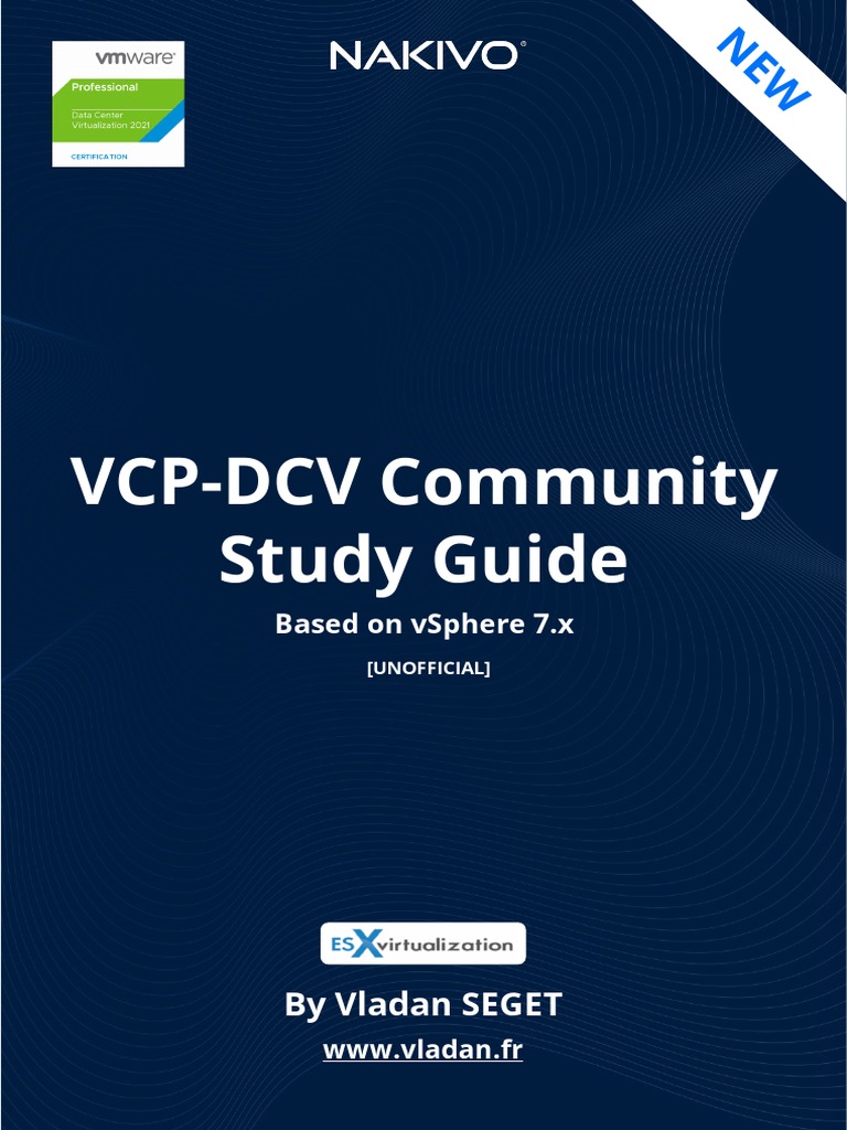 VCP DCV Vsphere 7 Community Study Guide | PDF | System Software | Data Management
