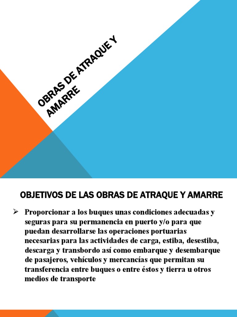Modulo V. OBRAS DE ATRAQUE Y AMARRE | PDF | Fundación profunda | Hormigón