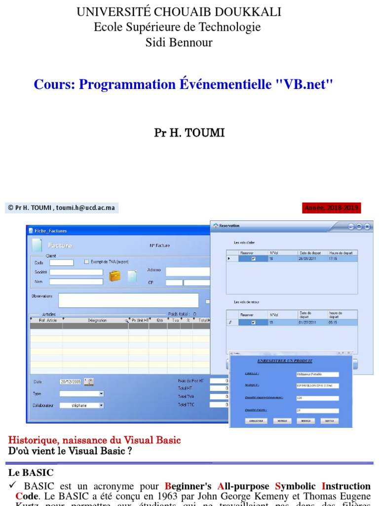 Cours Complet VB - Net 29-04-19 TM | PDF | De base | Structure de contrôle