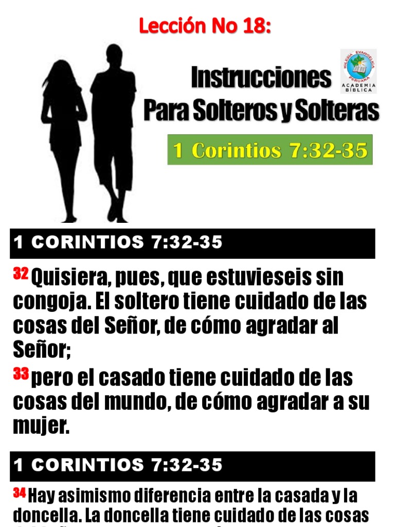Estudio de 1 Corintios 7 Leccion 18 | PDF | Primera epístola a los corintios | Pablo el apóstol