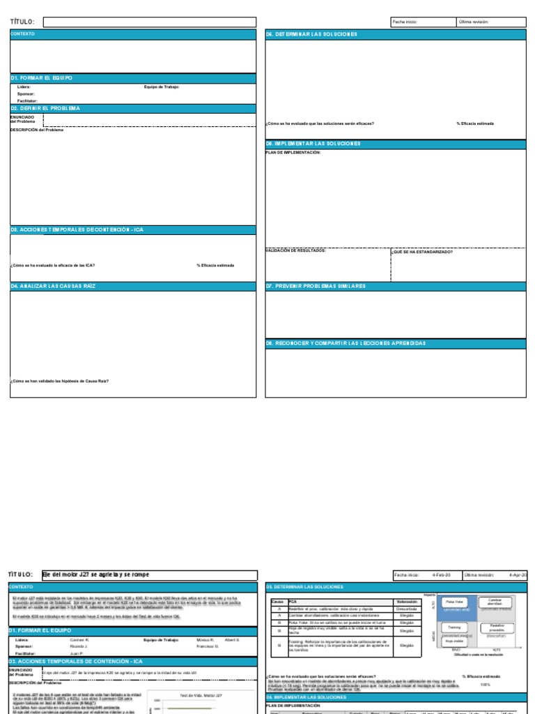 Formato 8D Ejemplo | PDF