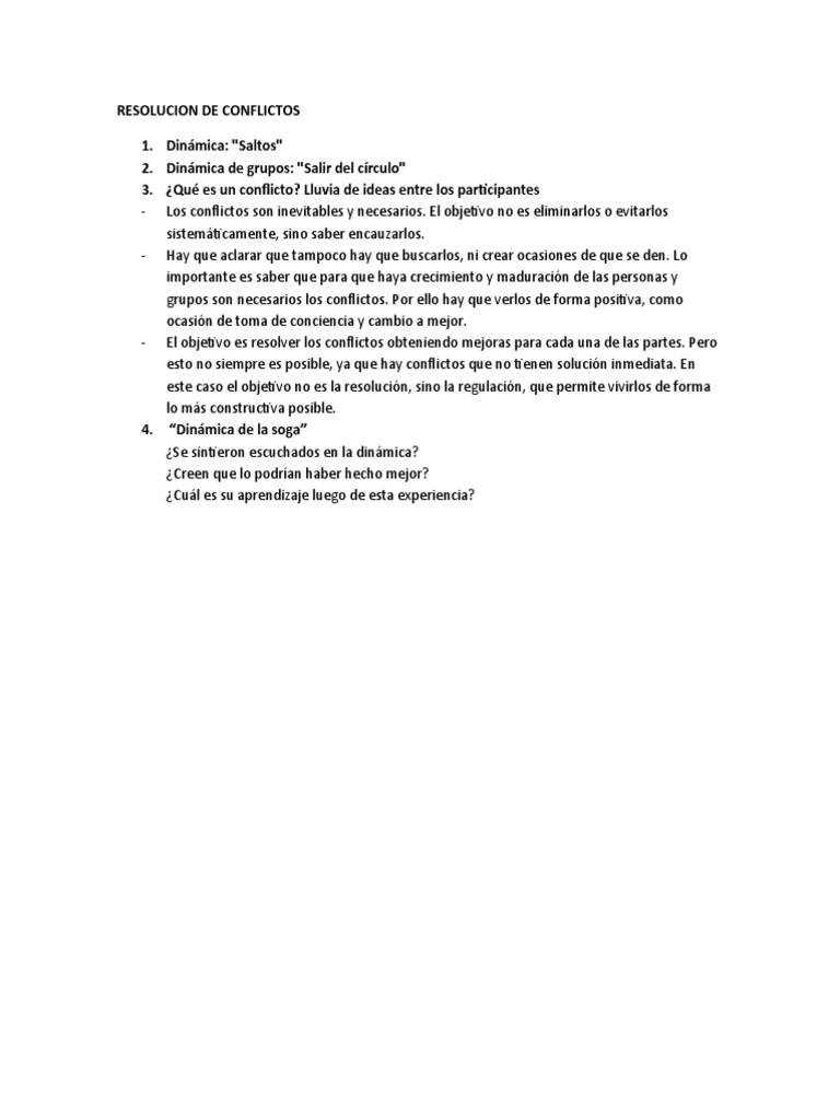 Resolución de Conflictos Secundaria | PDF | Ciencia y matemáticas