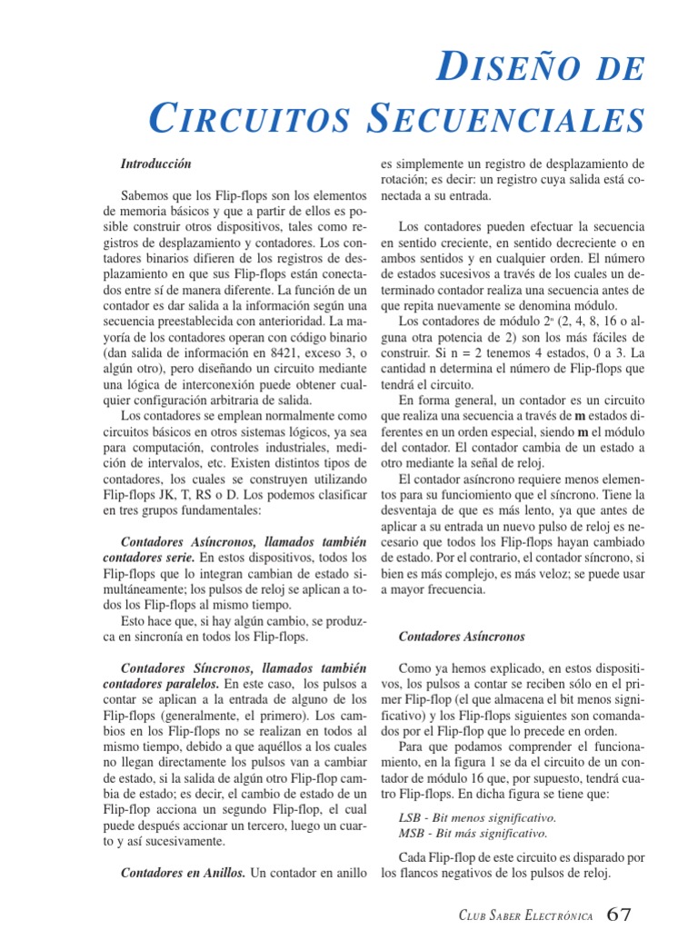 Capitulo 5 - Circuitos Secuenciales | PDF | Electrónica | Ingenieria Eléctrica