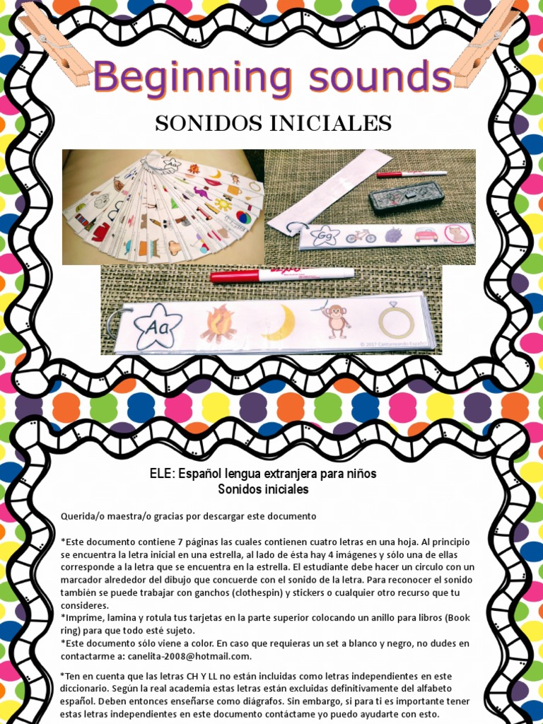 Actividades de Sonidos Iniciales | PDF | Lingüística