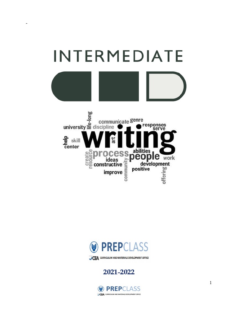 21-22 t1 Intermediate Writing Booklet | PDF | Chart | Paragraph