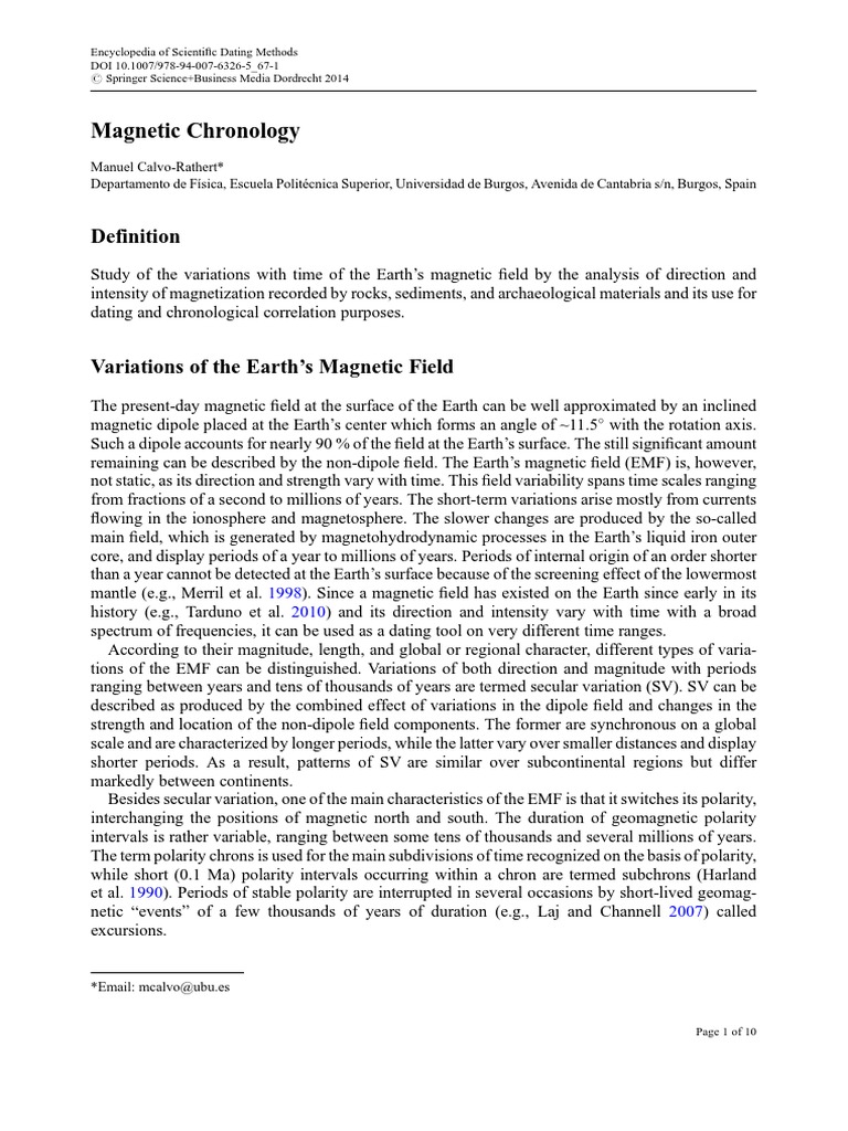 Scientific Dating Methods Encyclopedia | PDF | Earth's Magnetic Field ...