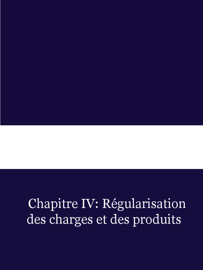 RÃ Gularisation Des Charges Et Des Produits Modifiã Es | PDF | Prêts | Facture