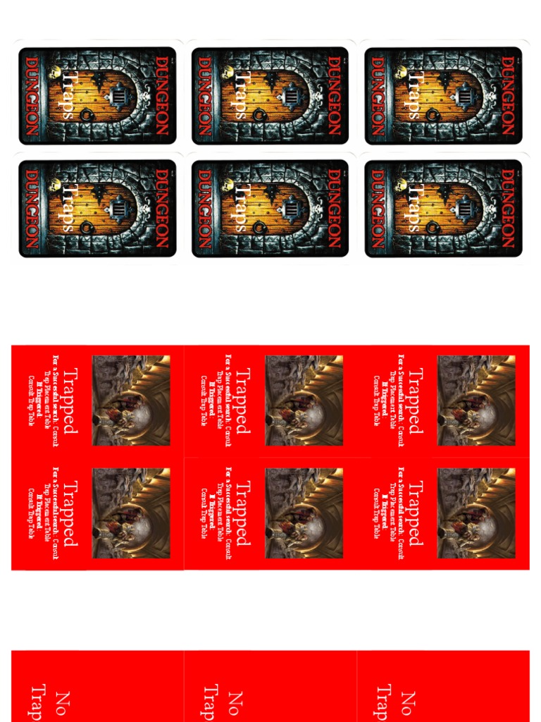 Trap & Secret Door Cards v1.2 | PDF | Language Arts & Discipline ...