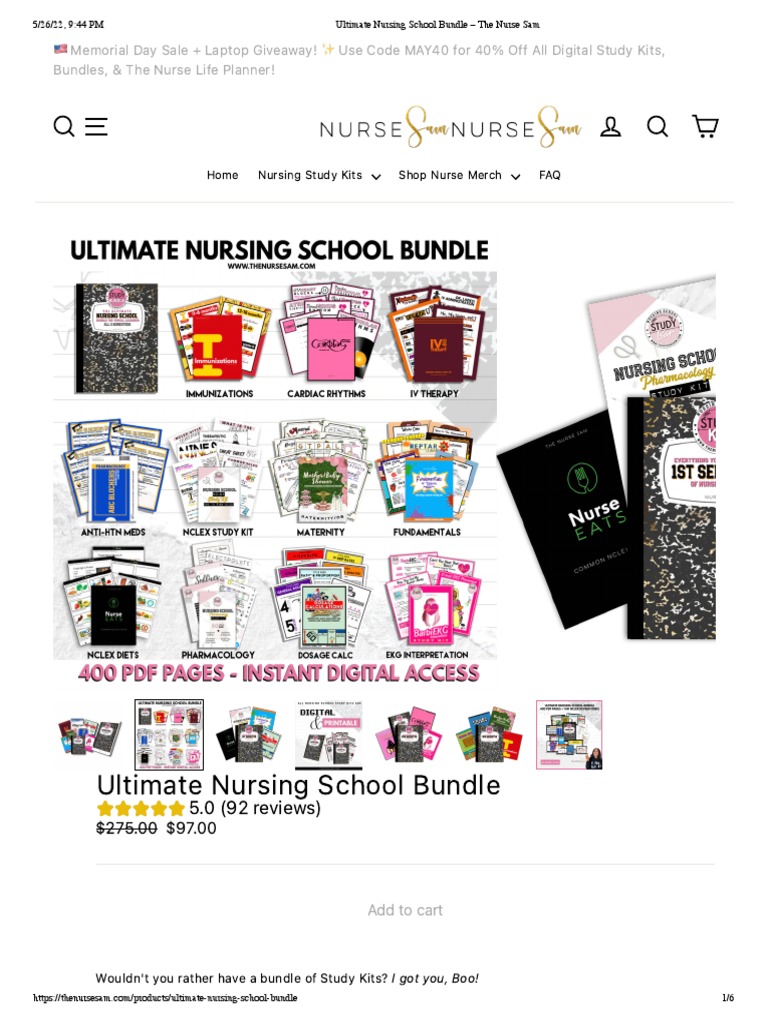 Ultimate Nursing School Bundle - The Nurse Sam | PDF | Health Sciences ...