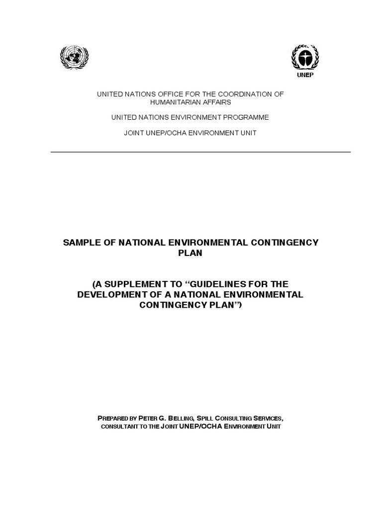 Disaster Contingency Plan | PDF | Pollution | Dangerous Goods