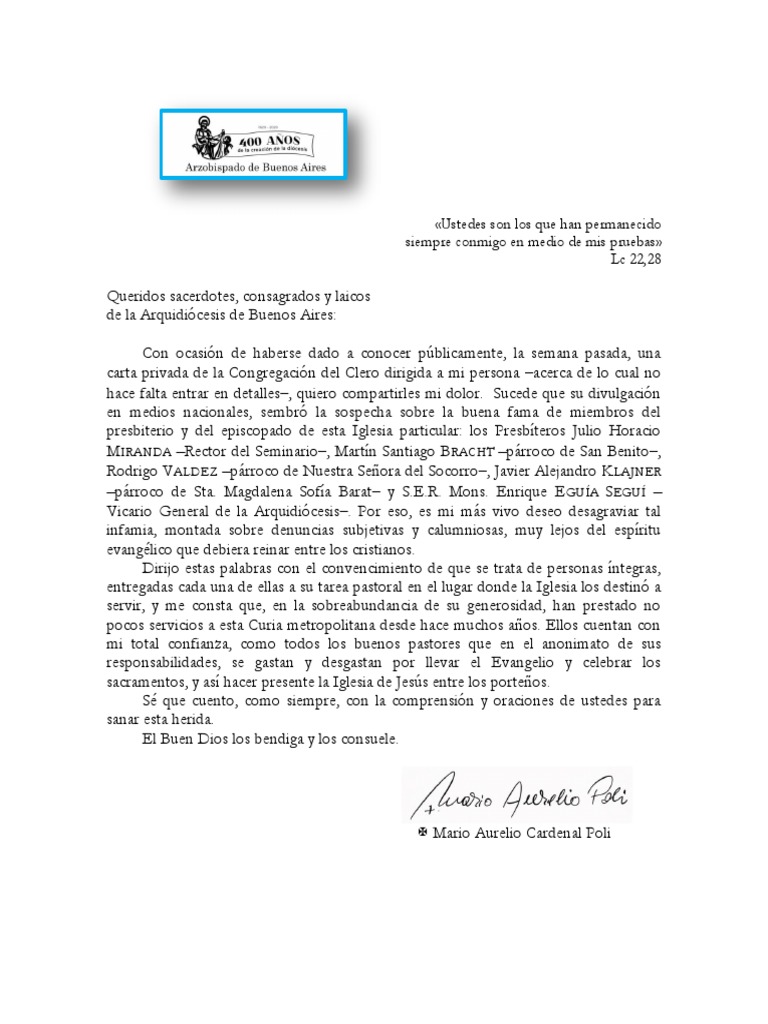 Carta de Desagravio - Mayo 2022 | PDF