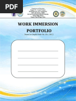 SHS Work Immersion Portfolio (Final) | PDF | Job Interview | Employment