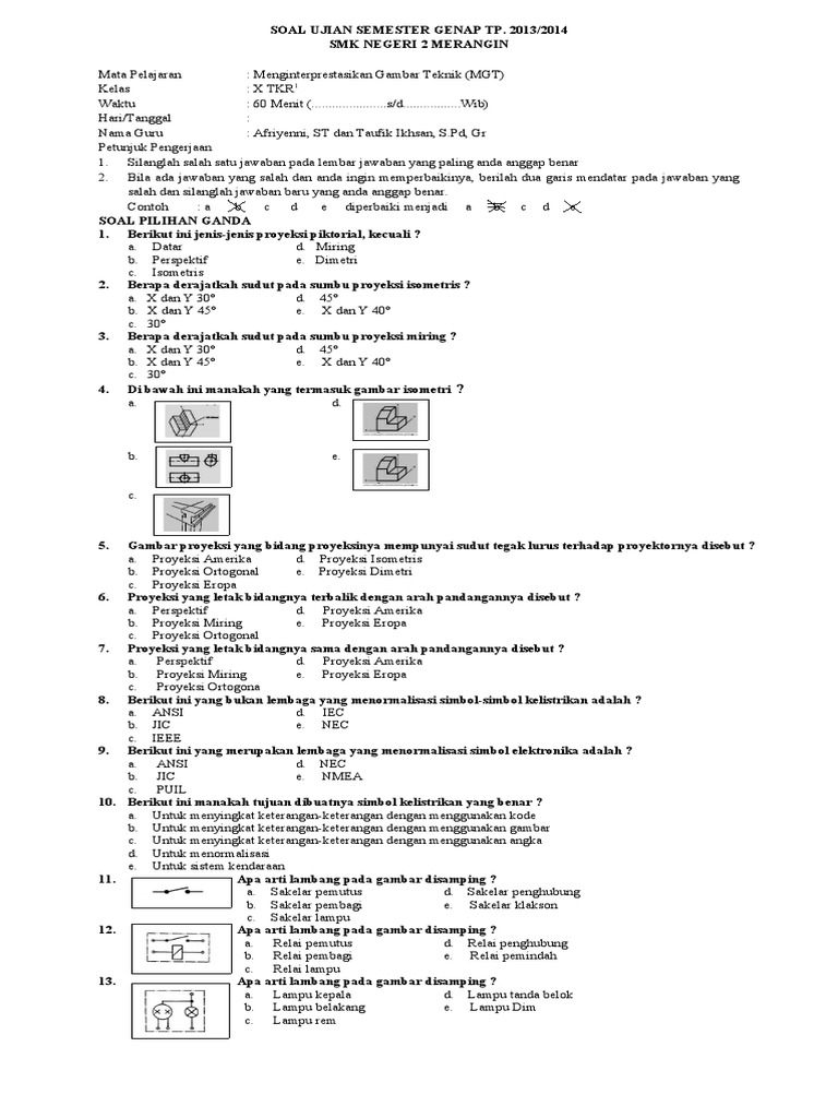 Soal Ujian Semster GTO | PDF