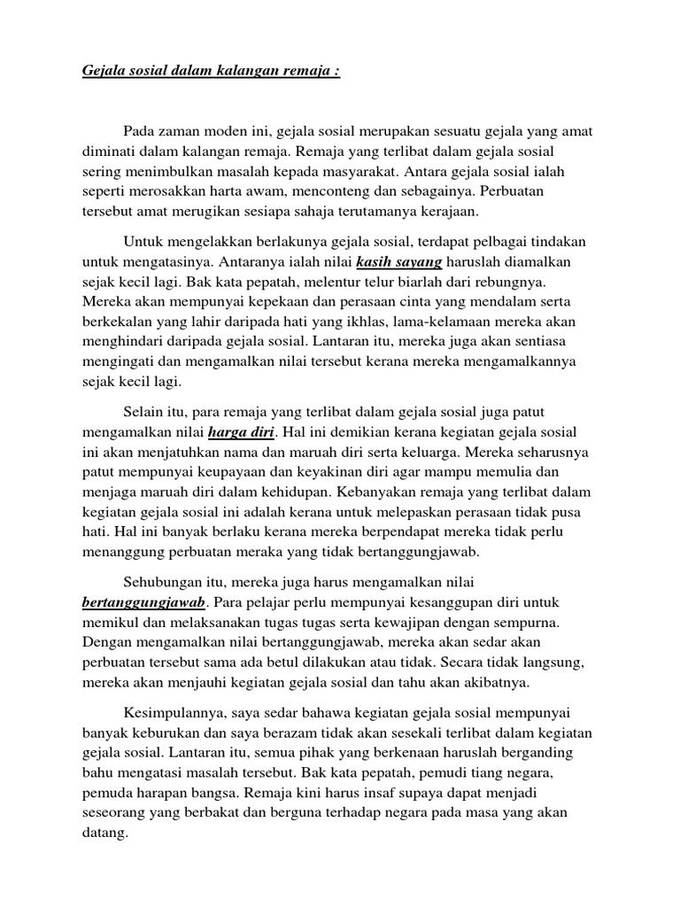 Moral Folio SPM - Tugasan Esei | PDF