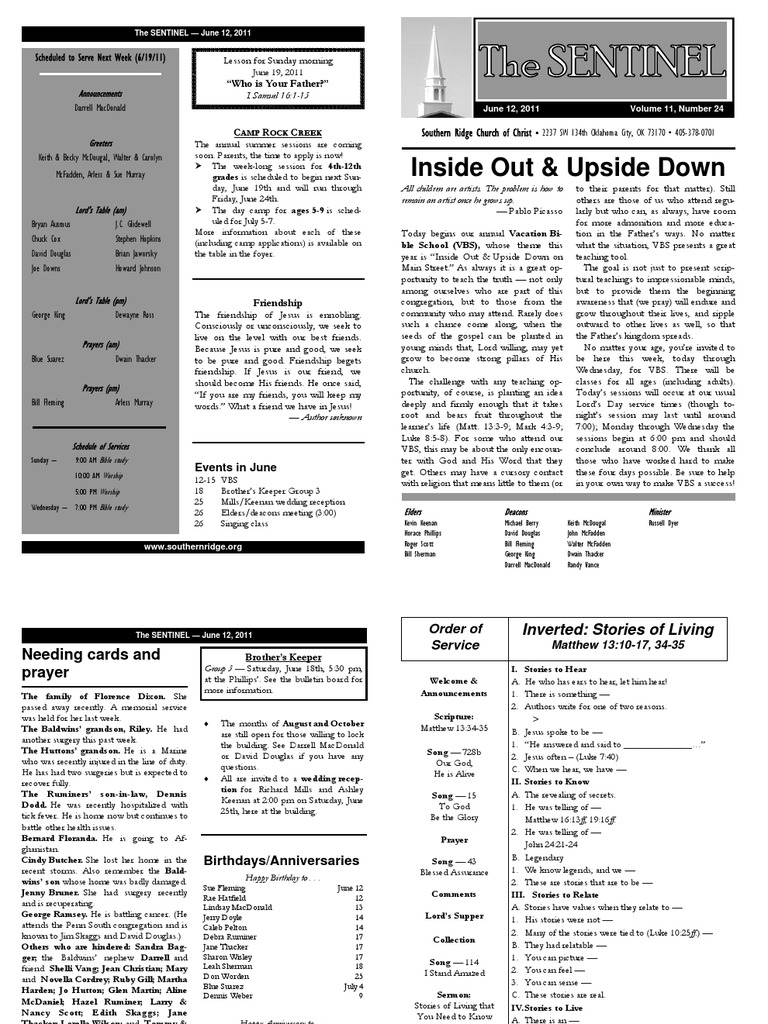 Inside Out & Upside Down | PDF | Prayer | Religious Behaviour And Experience