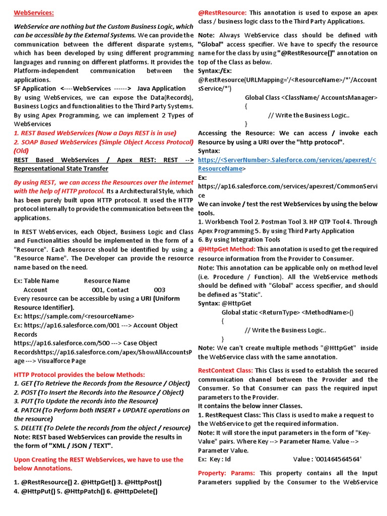 4 WebServices, REST, Oath, Callout Method | PDF | Representational ...