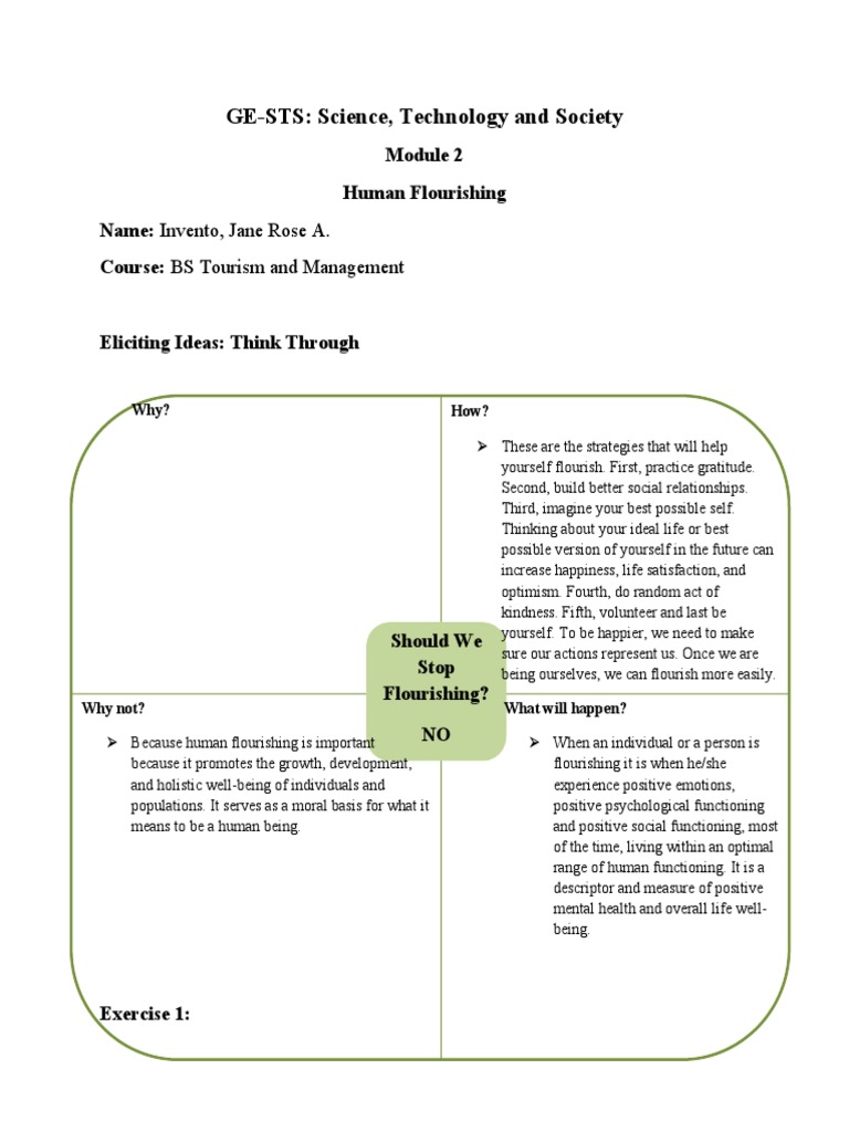 GE-STS Module 2 | PDF | Reason | Happiness