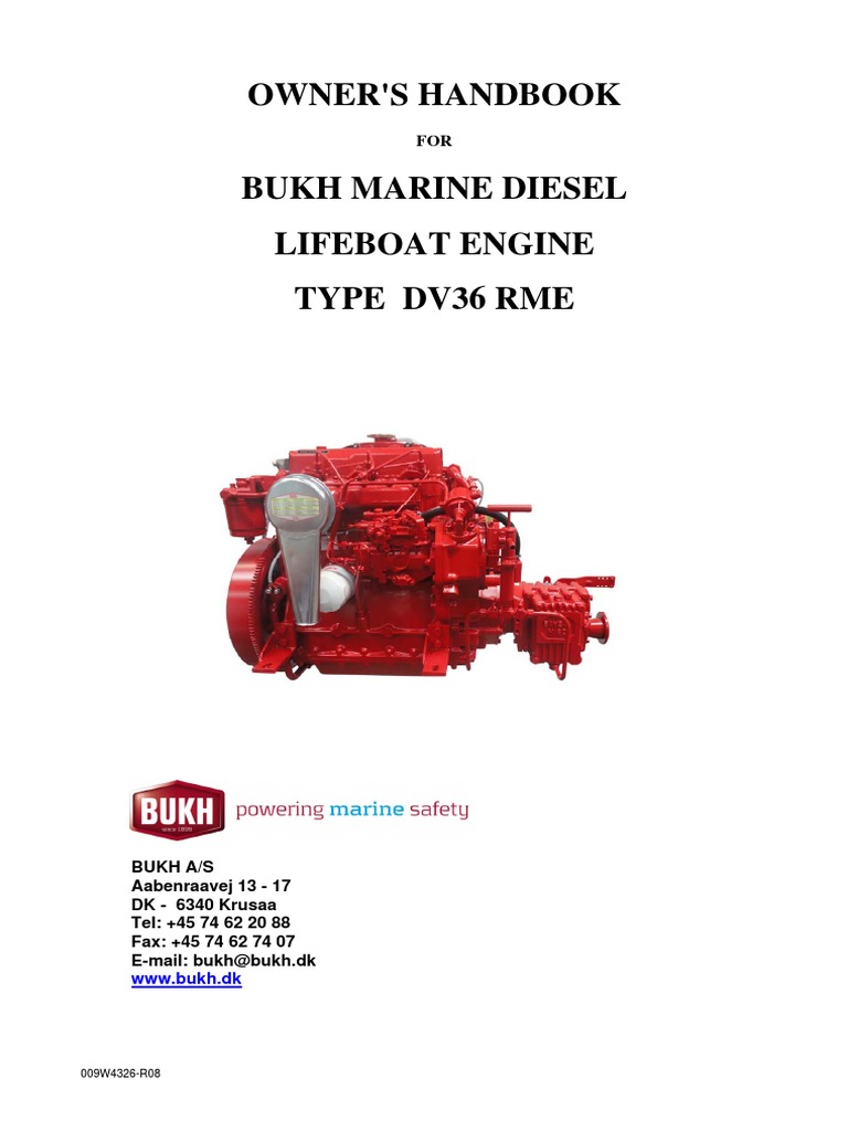 Owners Handbook - BUKH DV 36 RME | PDF | Diesel Engine | Pump