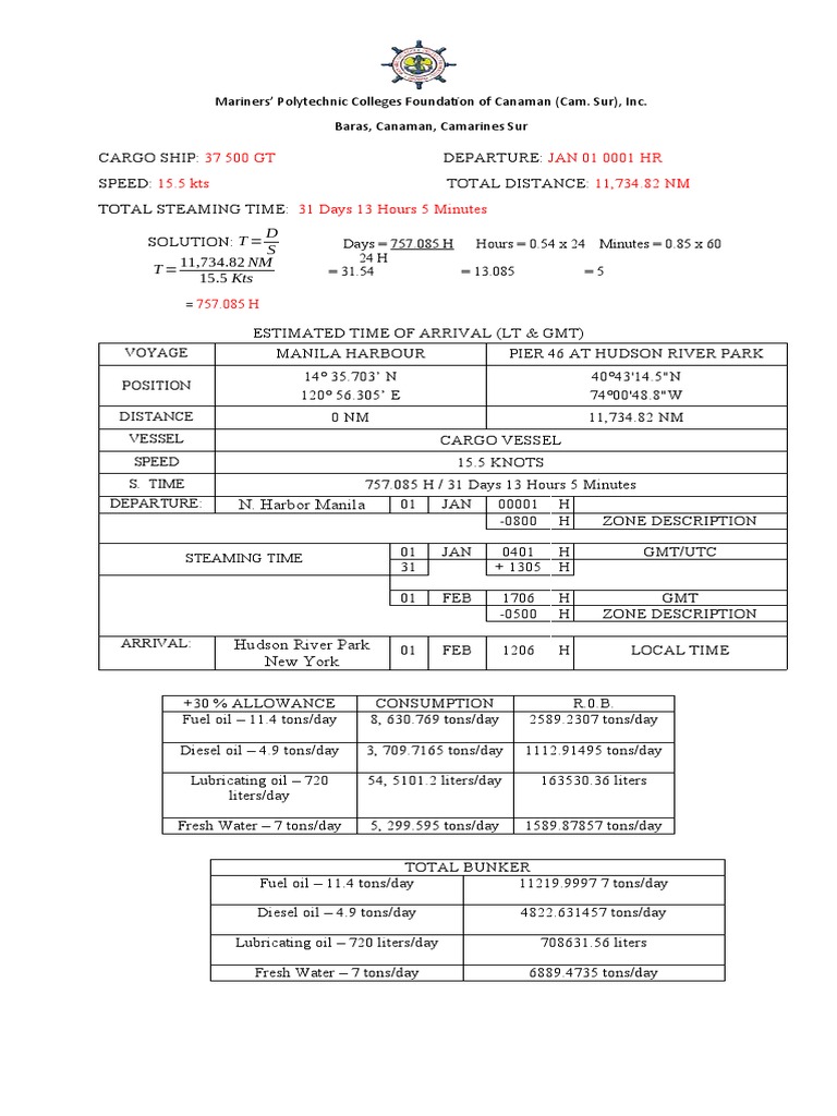 Cargo Ship Pdf Cargo Ship Fuel Oil