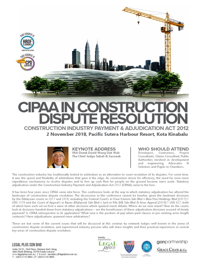 CIPAA's Impact on Construction Disputes | PDF | Malaysia | Judge