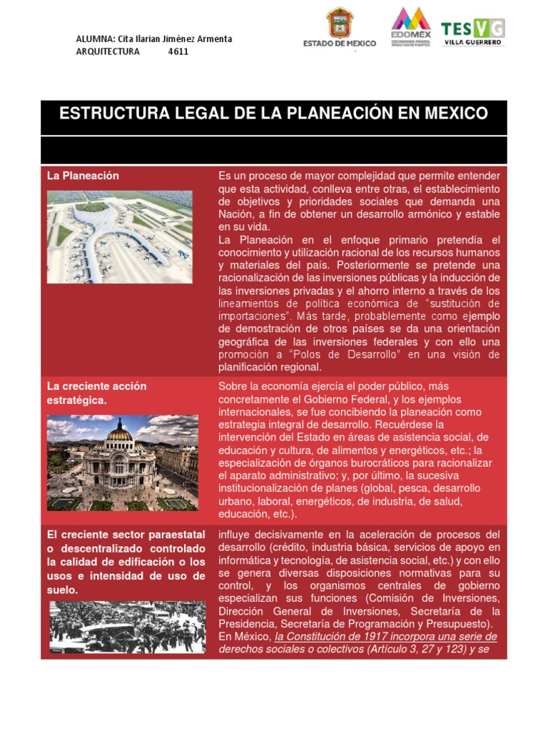 Tabla Informativa Estructura Legal | PDF | Planificación | México